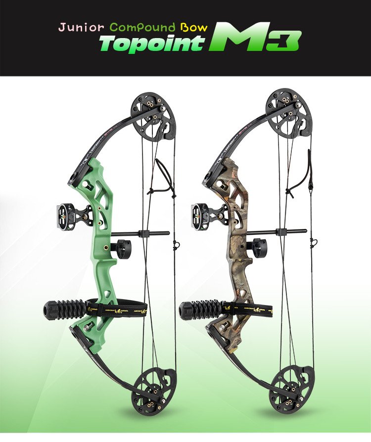 TOPOINT COMPOUND BOW PACKAGE M3 YOUTH / ROTATING MOD 10-30LBS / 17"-2 ...