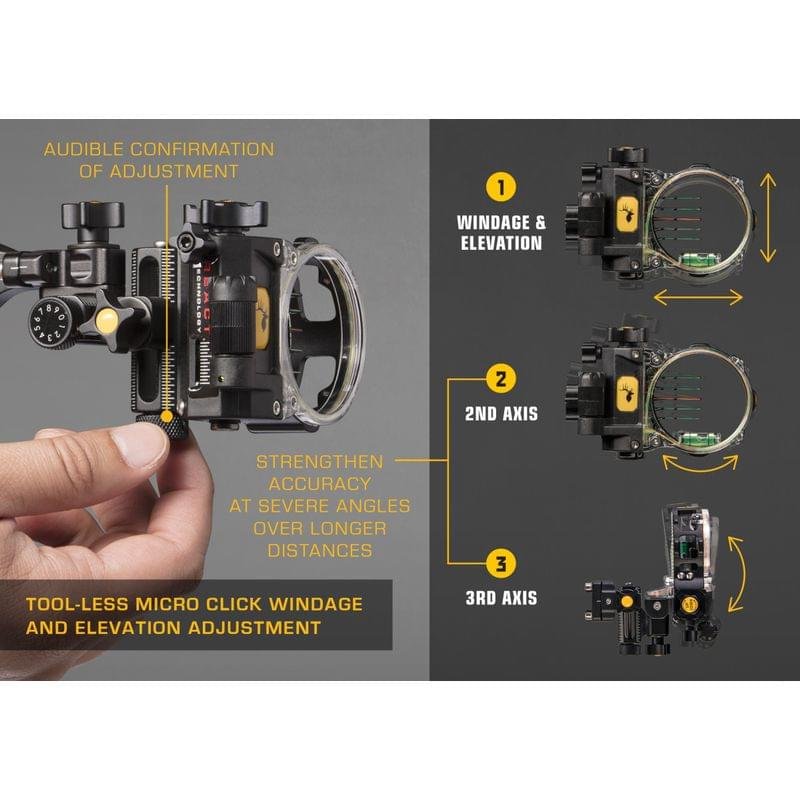 Trophy Ridge Visier React® Pro™ 5 Pin .019 Shadow, 239,00